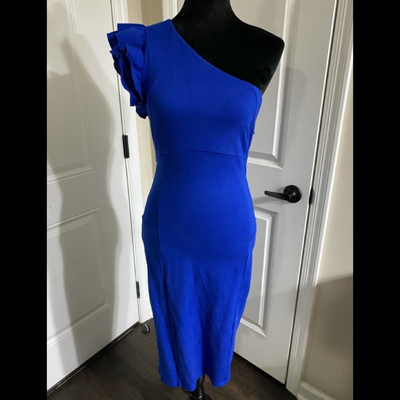Felicity & Coco | Dresses | Felicity Coco One Shoulder Dress Royal Blue ...